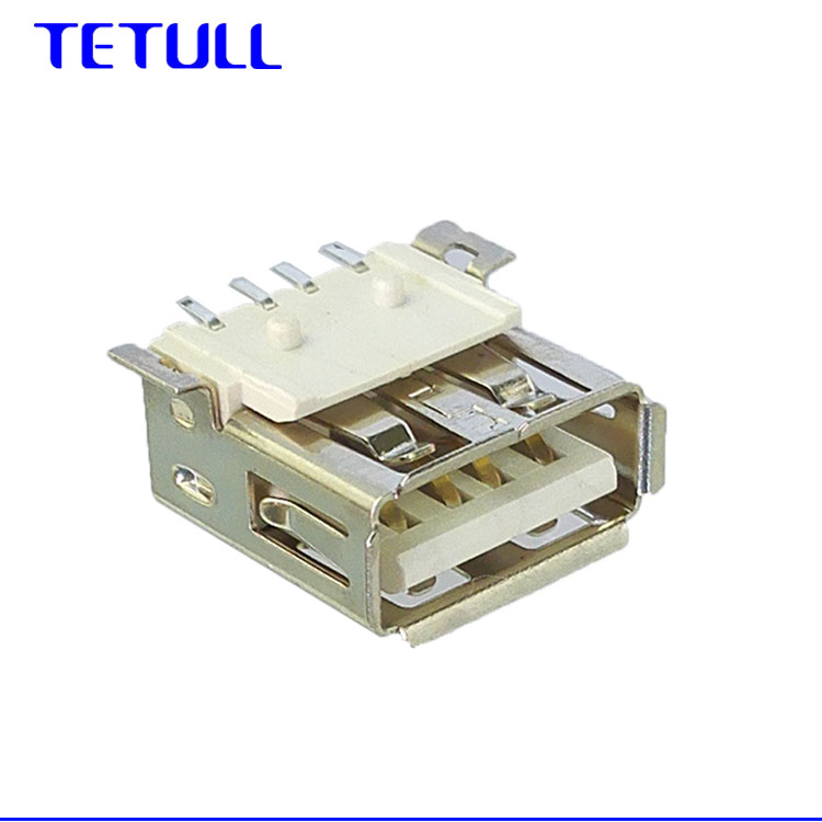 USB A母座 4P 卧式全贴耐高温电子连接器-东莞市特图精密电子有限公司